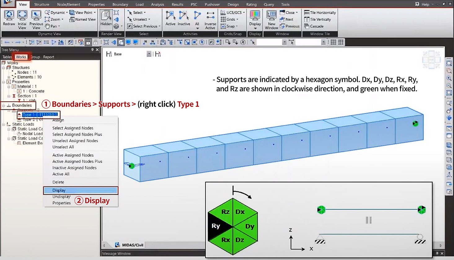midas Civil GUI Techniques for Beginners