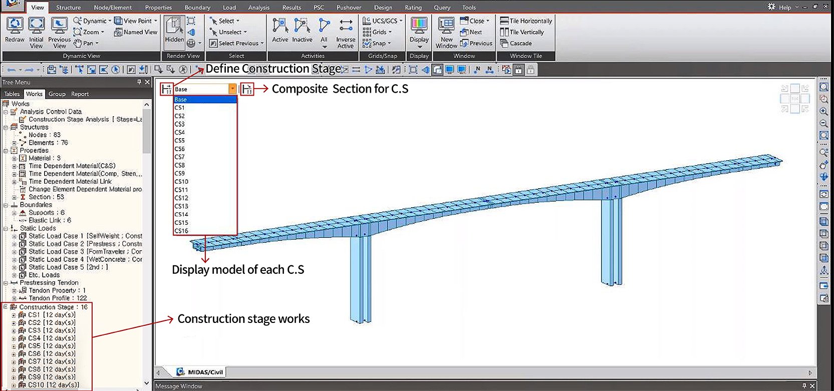 midas Civil GUI Techniques for Beginners